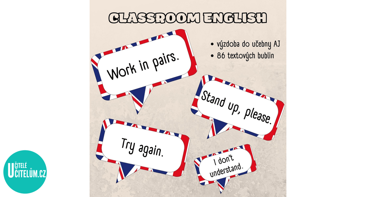 Classroom English - výzdoba učebny AJ - Anglický jazyk | UčiteléUčitelům.cz